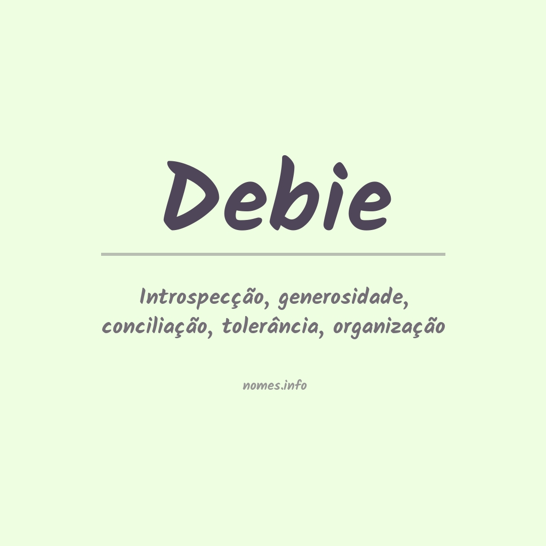 Significado do nome Debie