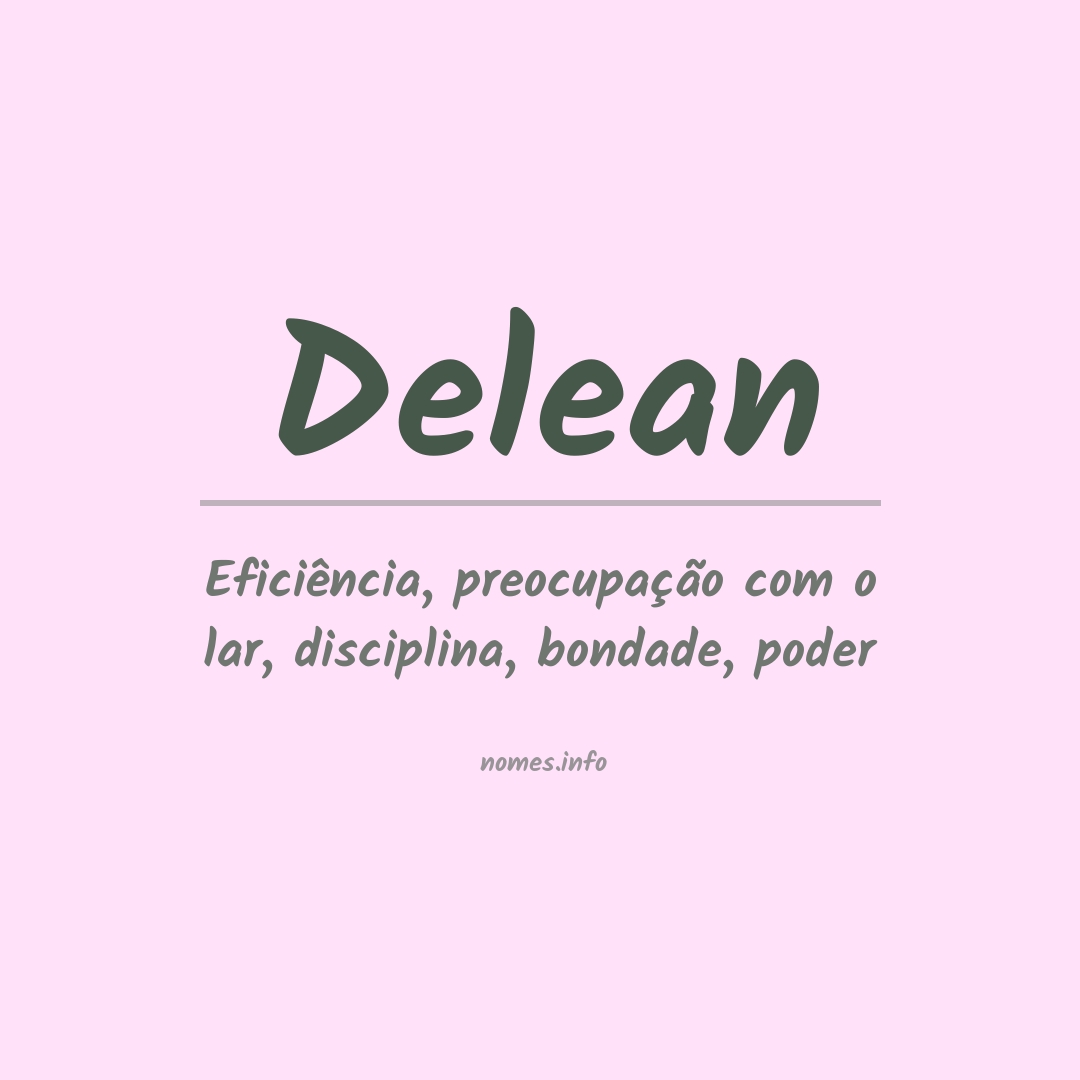 Significado do nome Delean