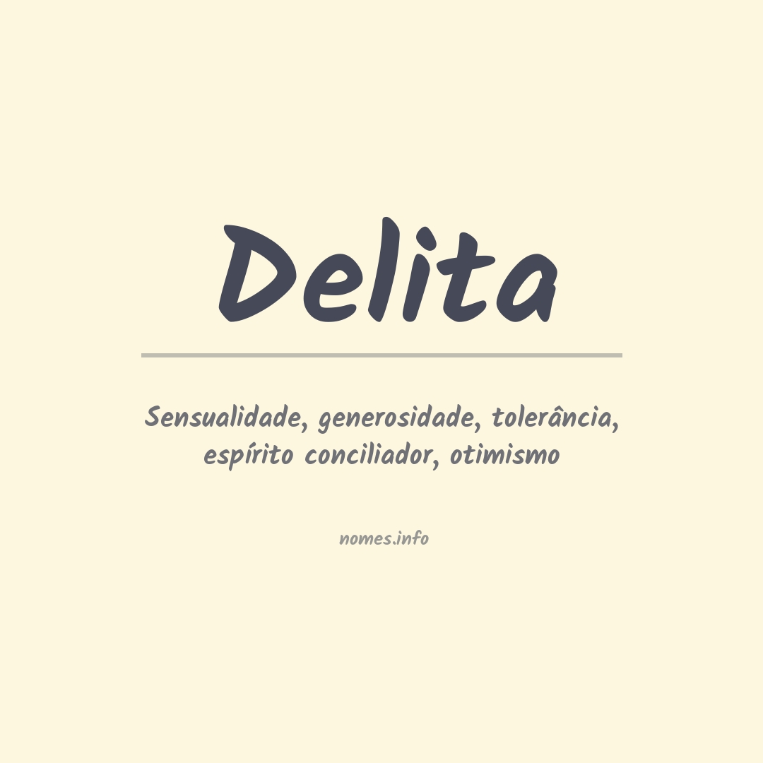 Significado do nome Delita