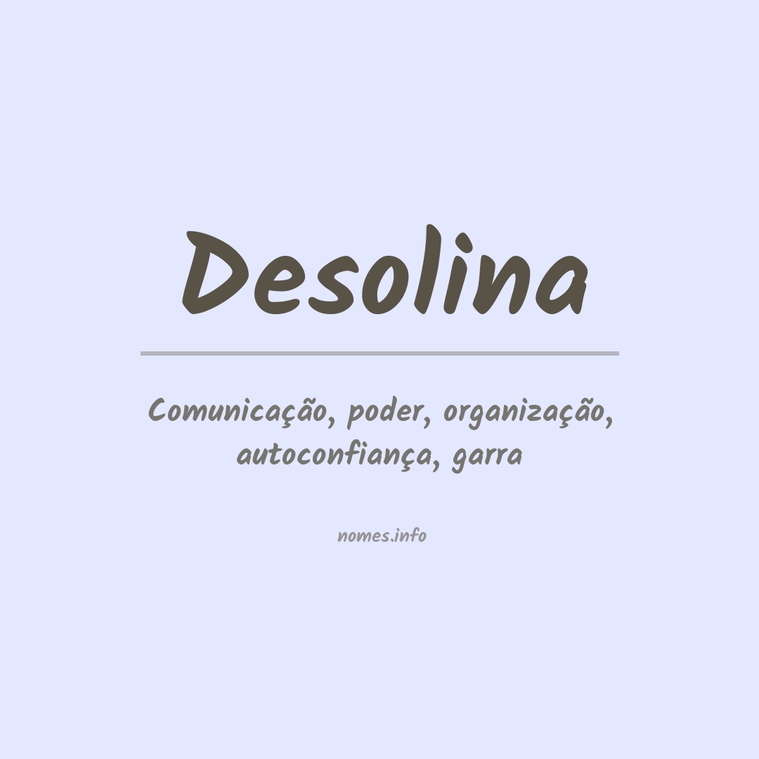 Significado do nome Desolina
