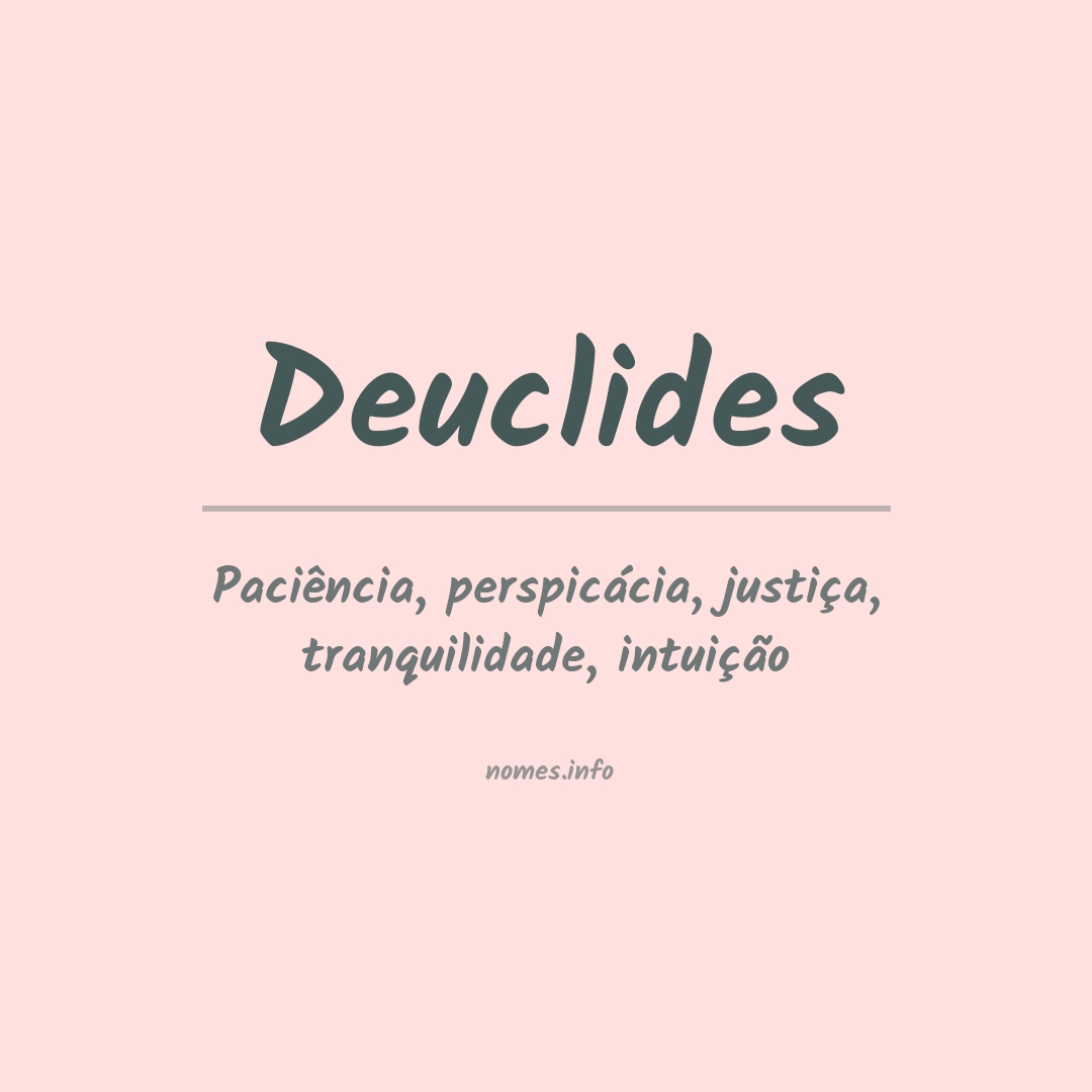 Significado do nome Deuclides