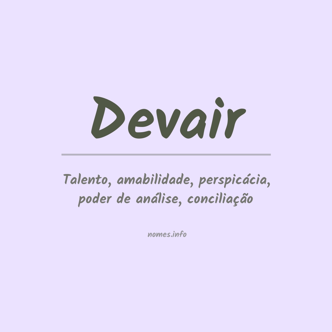 Significado do nome Devair