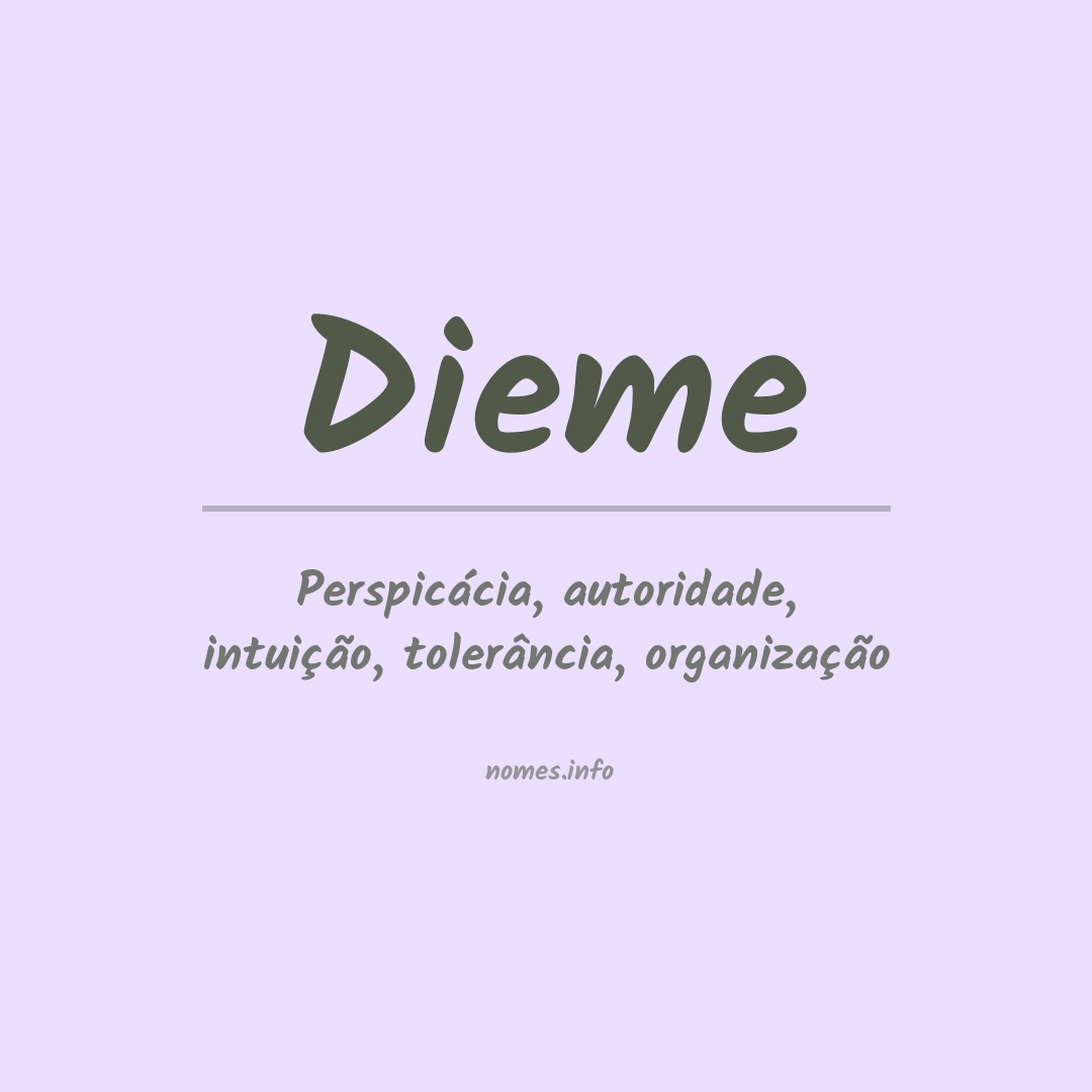 Significado do nome Dieme