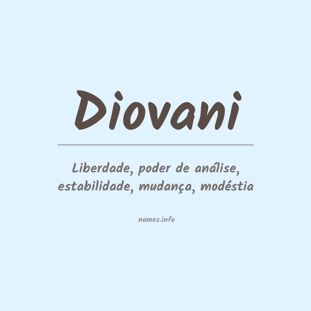 Significado do nome Diovani
