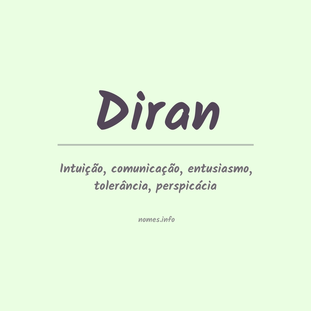 Significado do nome Diran