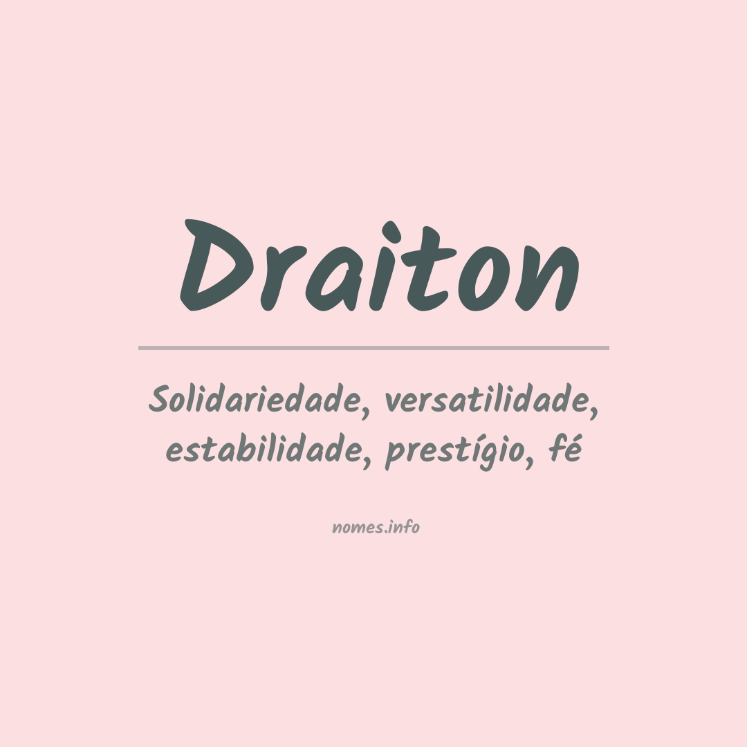 Significado do nome Draiton