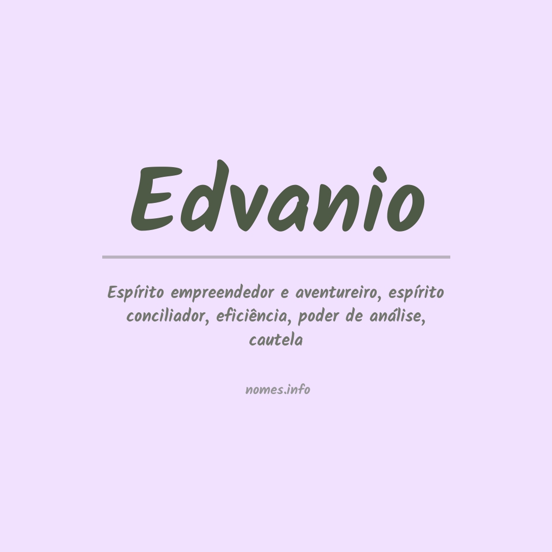 Significado do nome Edvanio