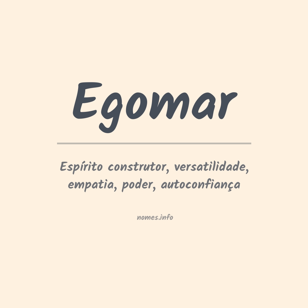 Significado do nome Egomar