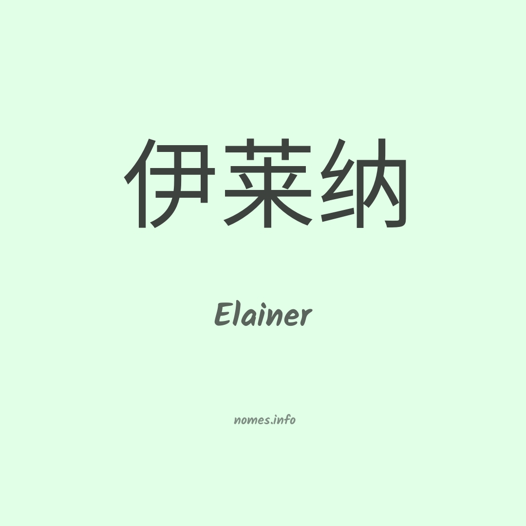 Significado do nome Elainer