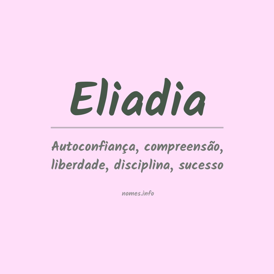 Significado do nome Eliadia
