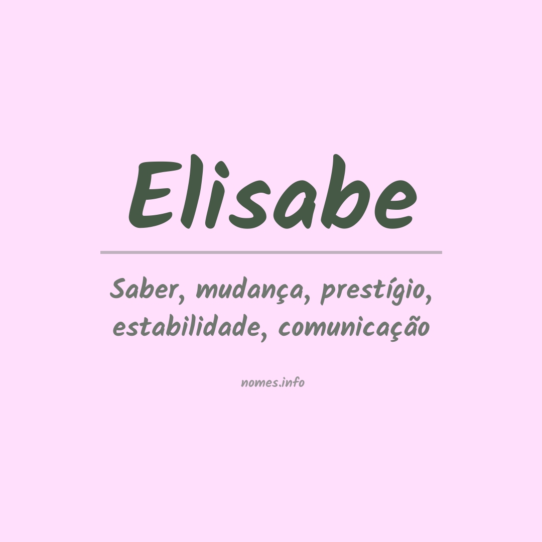 Significado do nome Elisabe