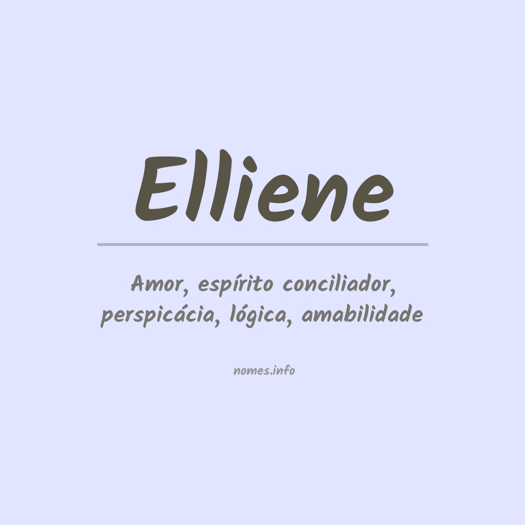 Significado do nome Elliene