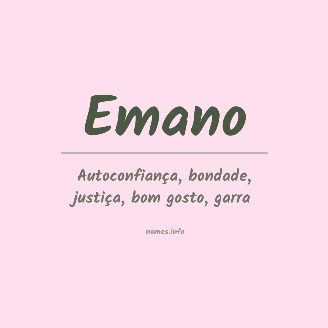 Significado do nome Emano