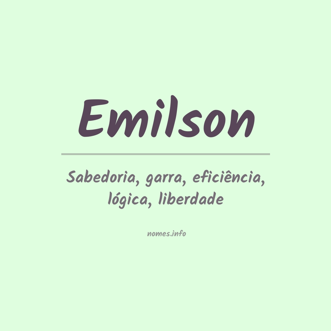 Significado do nome Emilson