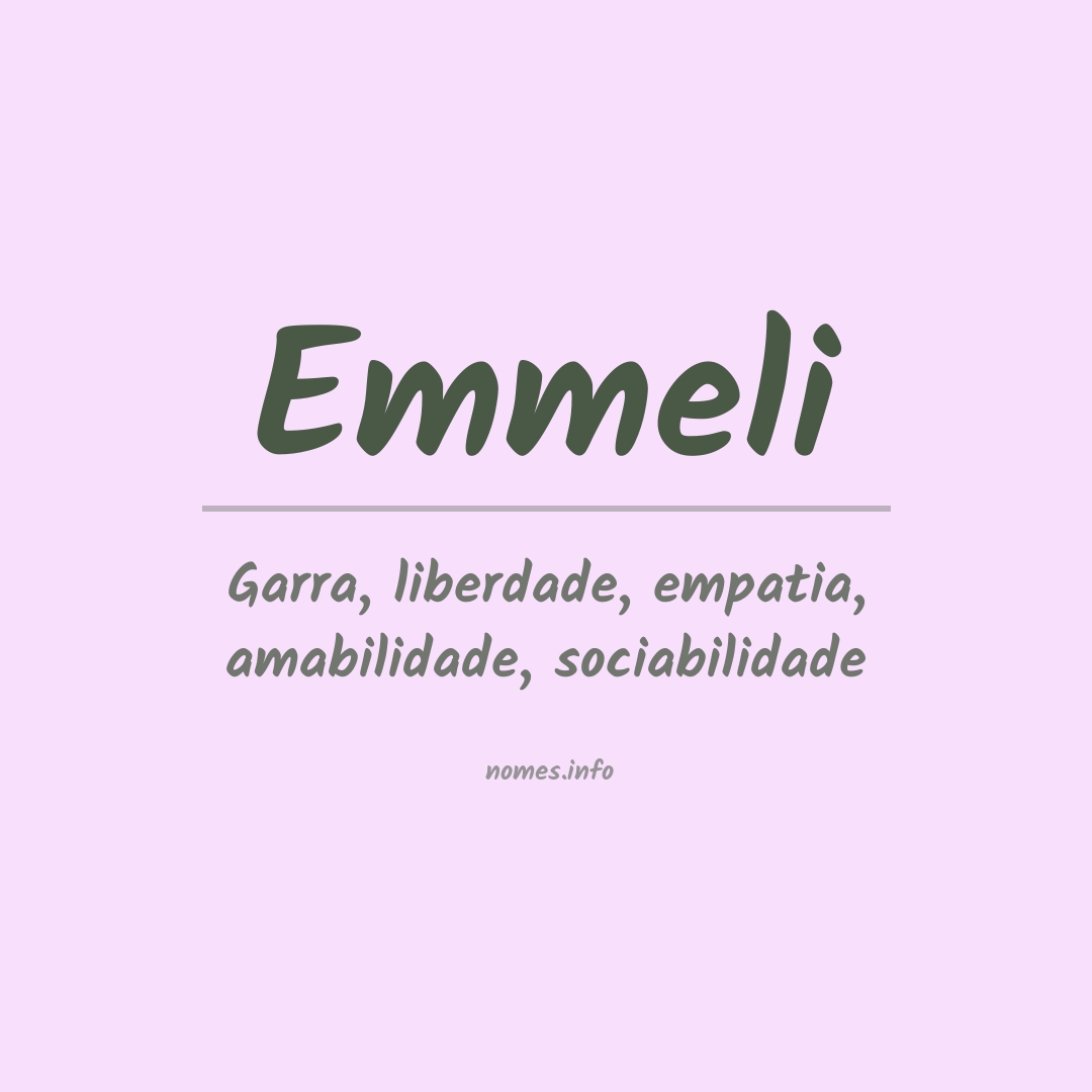 Significado do nome Emmeli
