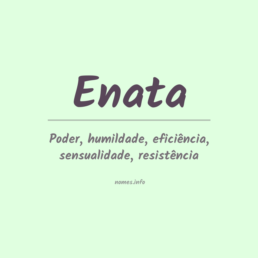 Significado do nome Enata