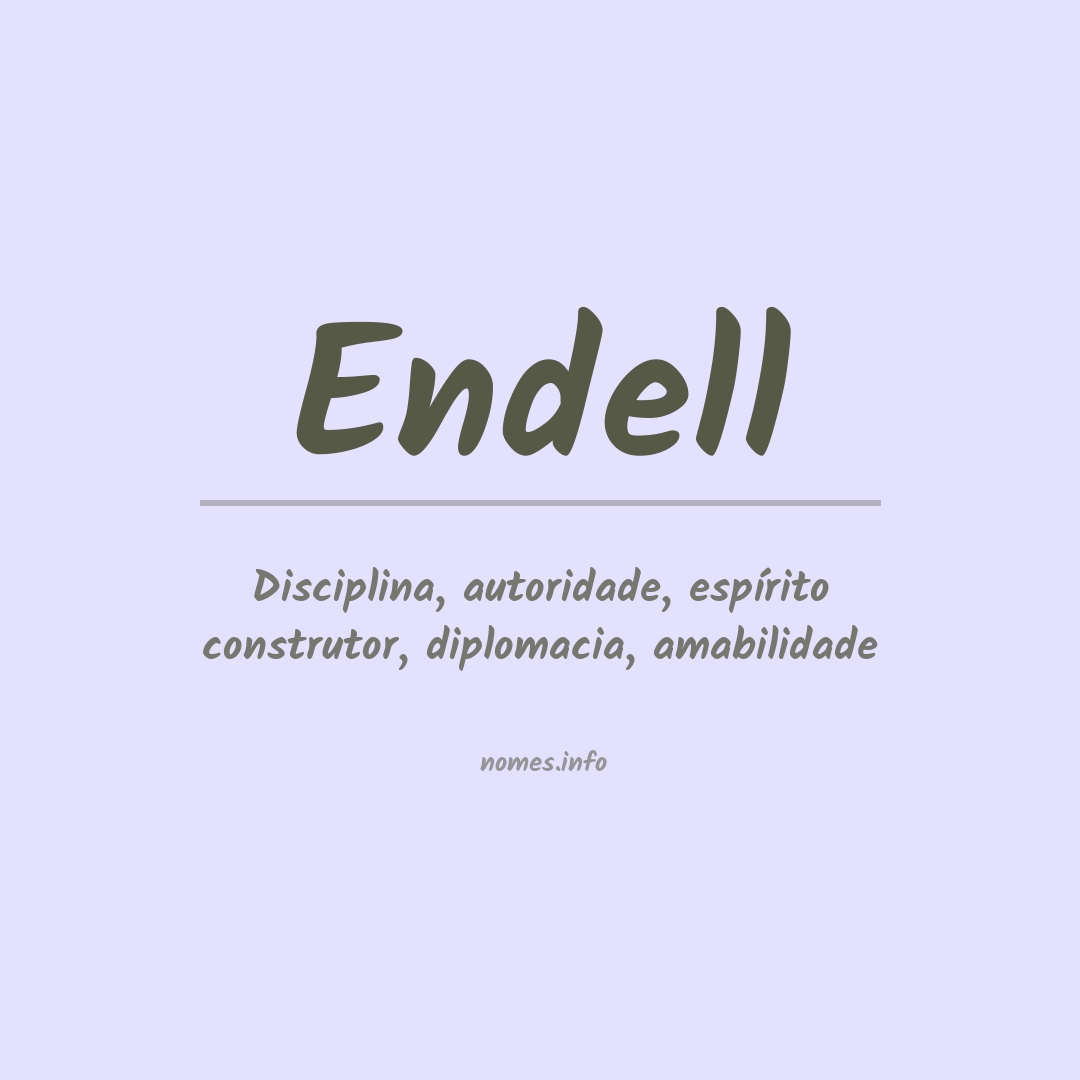 Significado do nome Endell