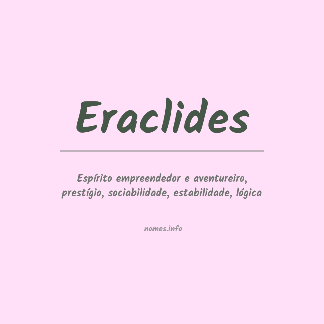 Significado do nome Eraclides