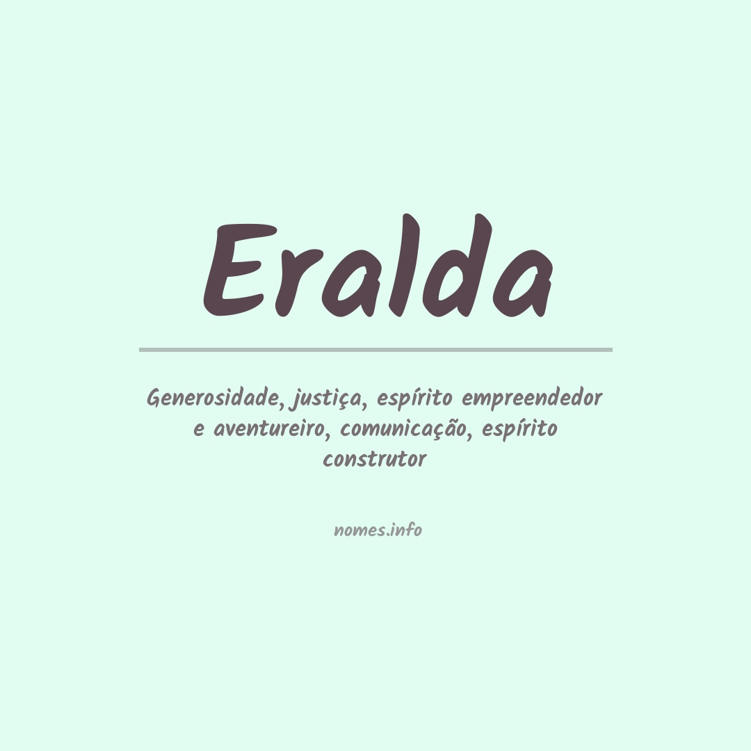 Significado do nome Eralda