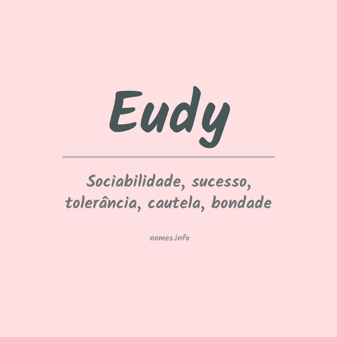 Significado do nome Eudy
