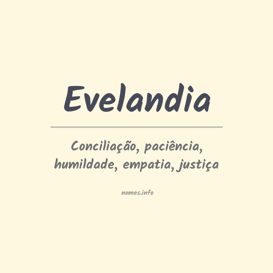 Significado do nome Evelandia