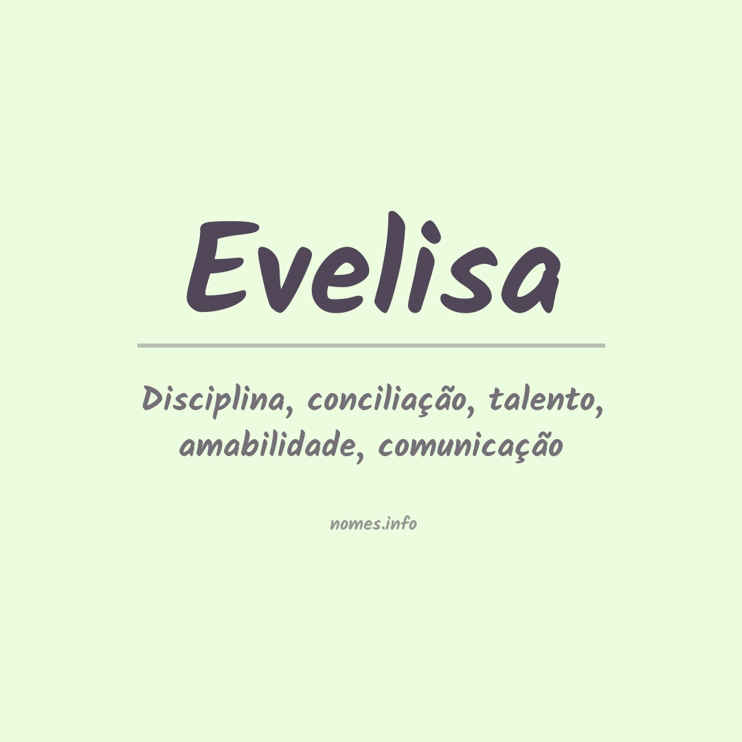 Significado do nome Evelisa