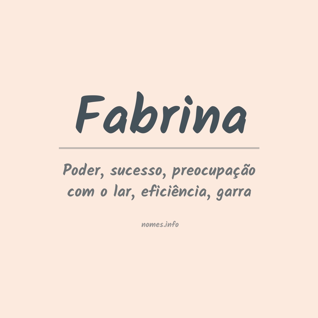 Significado do nome Fabrina