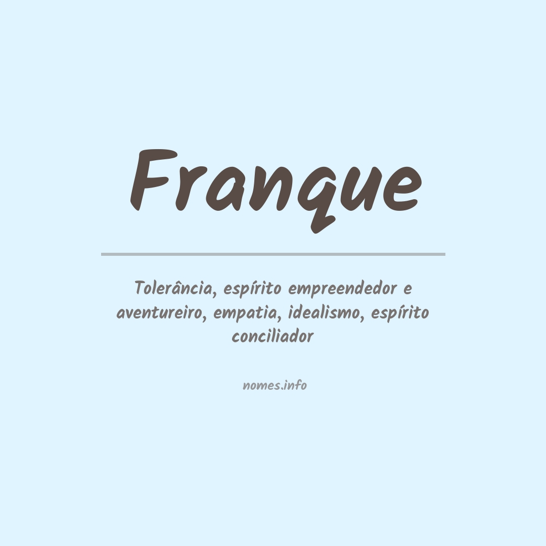 Significado do nome Franque