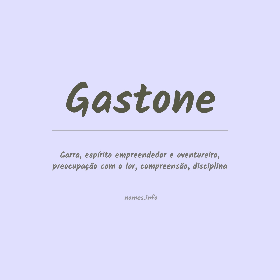 Significado do nome Gastone