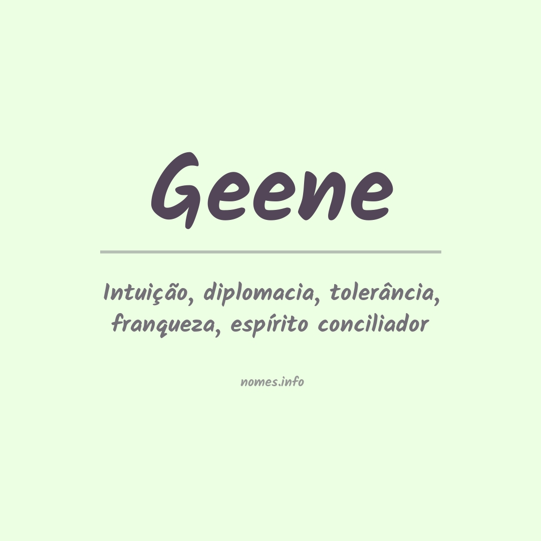 Significado do nome Geene