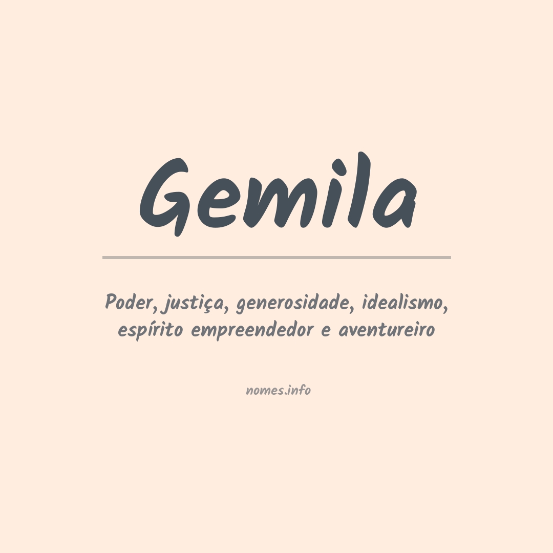 Significado do nome Gemila