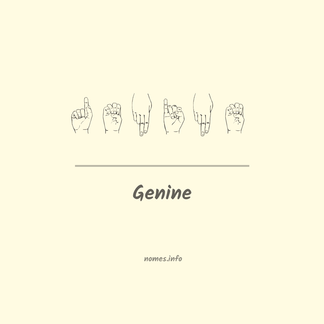 Significado do nome Genine