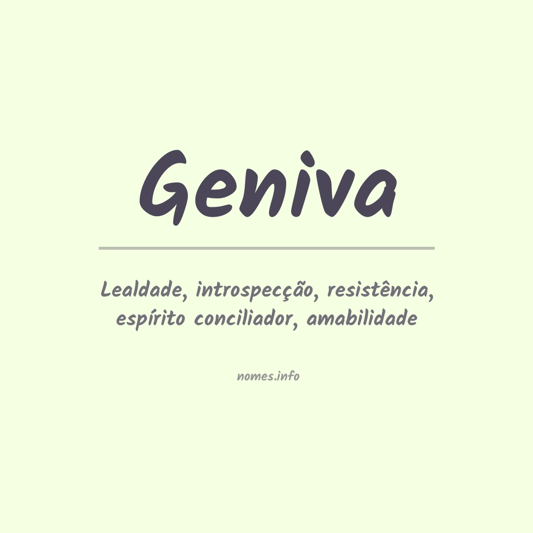 Significado do nome Geniva
