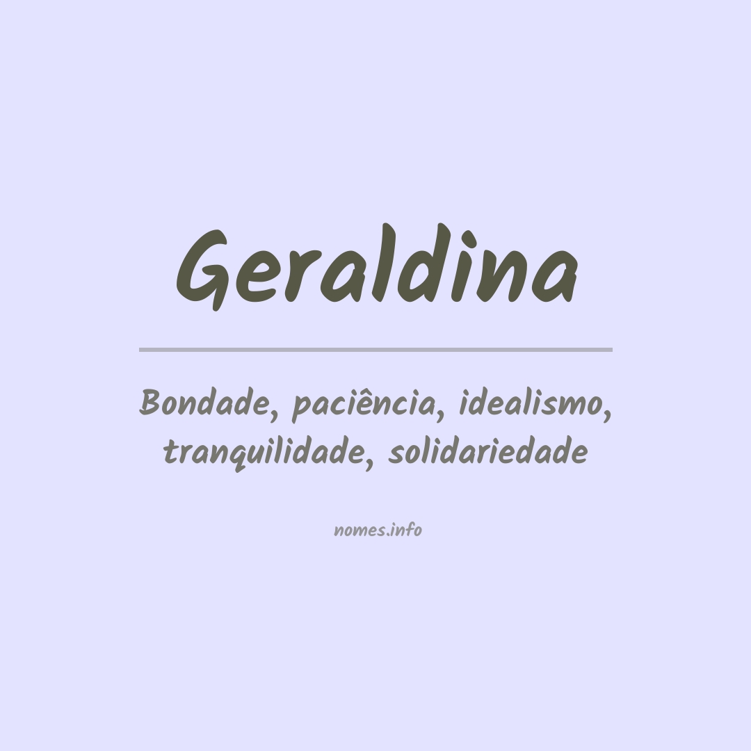 Significado do nome Geraldina
