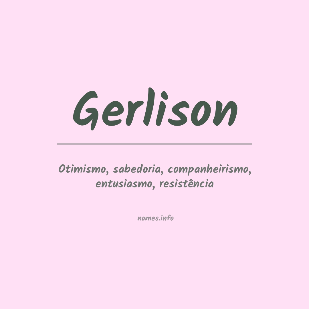 Significado do nome Gerlison