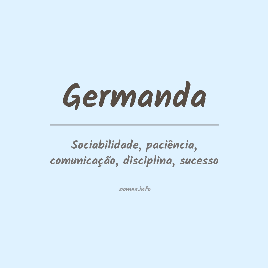 Significado do nome Germanda
