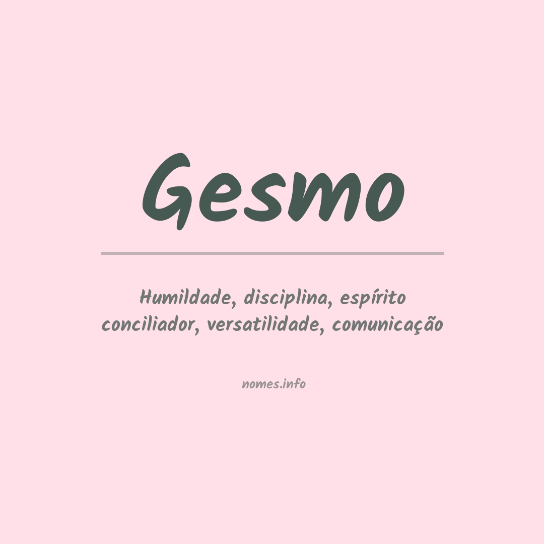 Significado do nome Gesmo