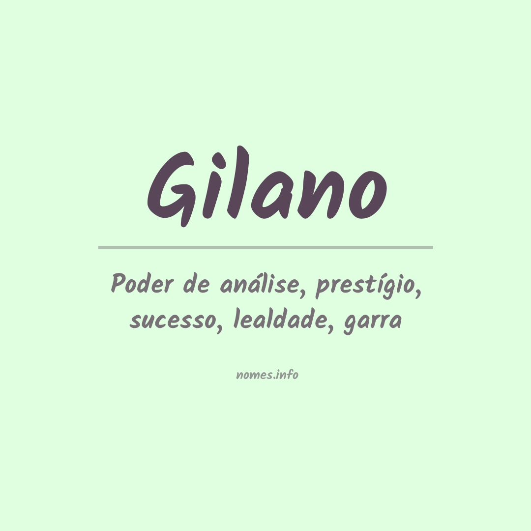 Significado do nome Gilano