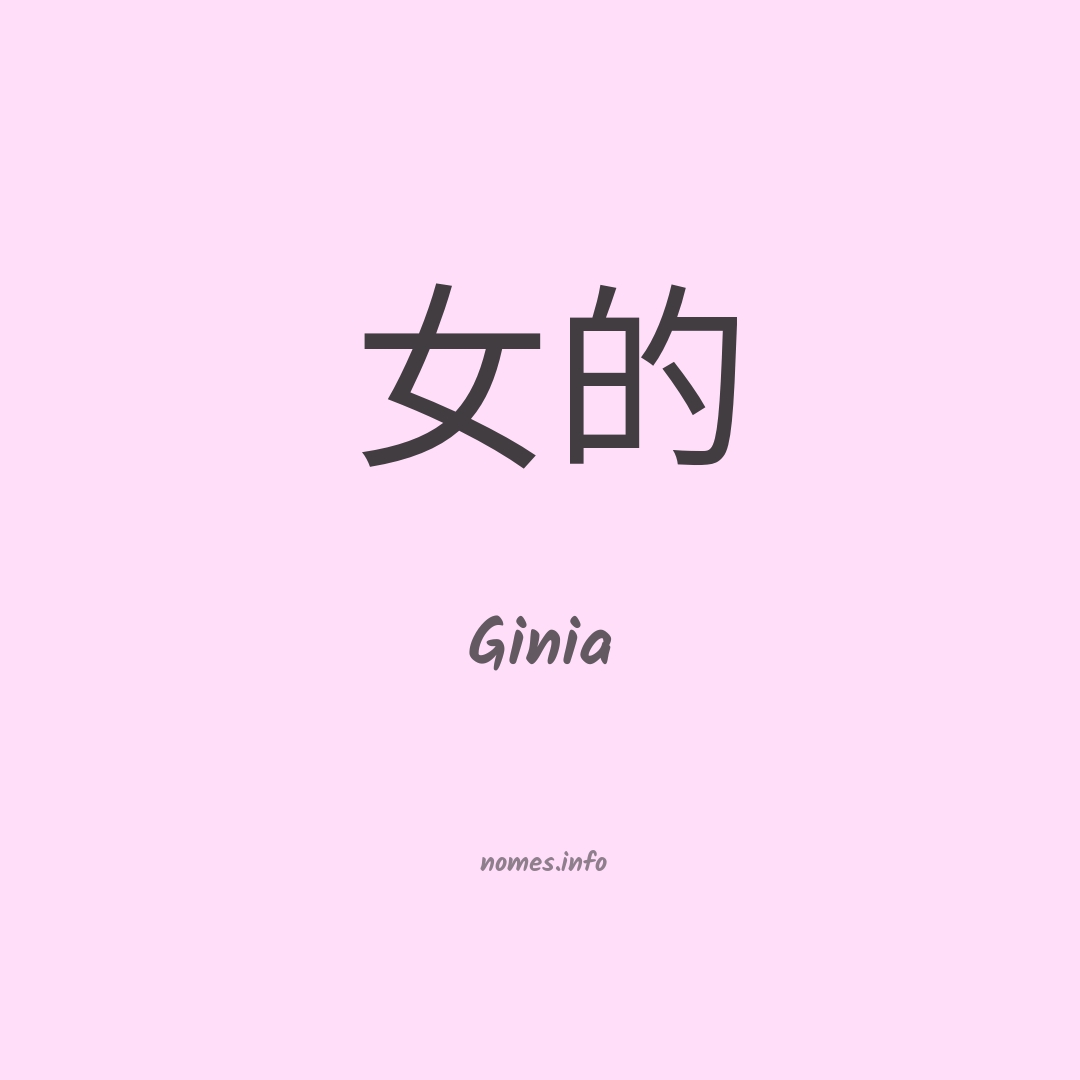 Significado do nome Ginia