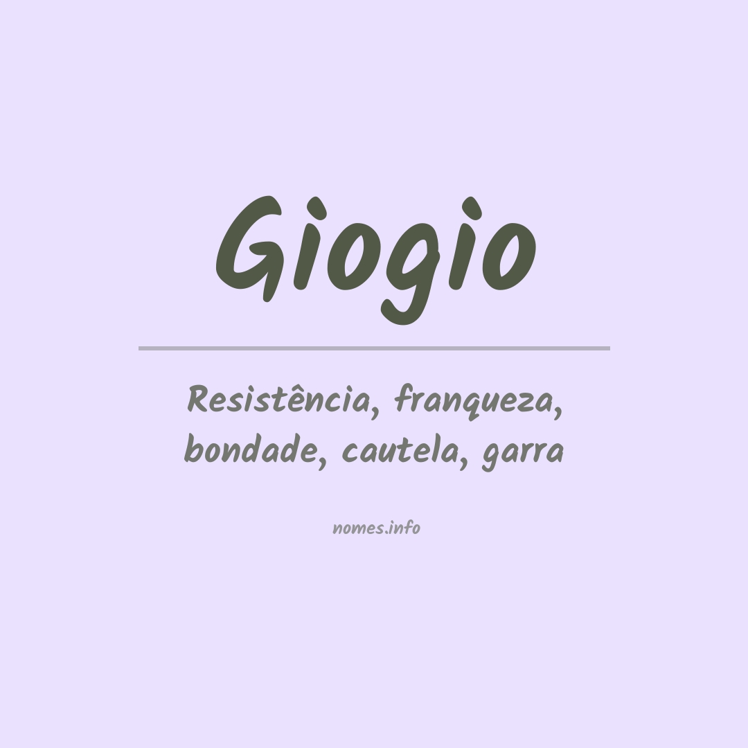 Significado do nome Giogio