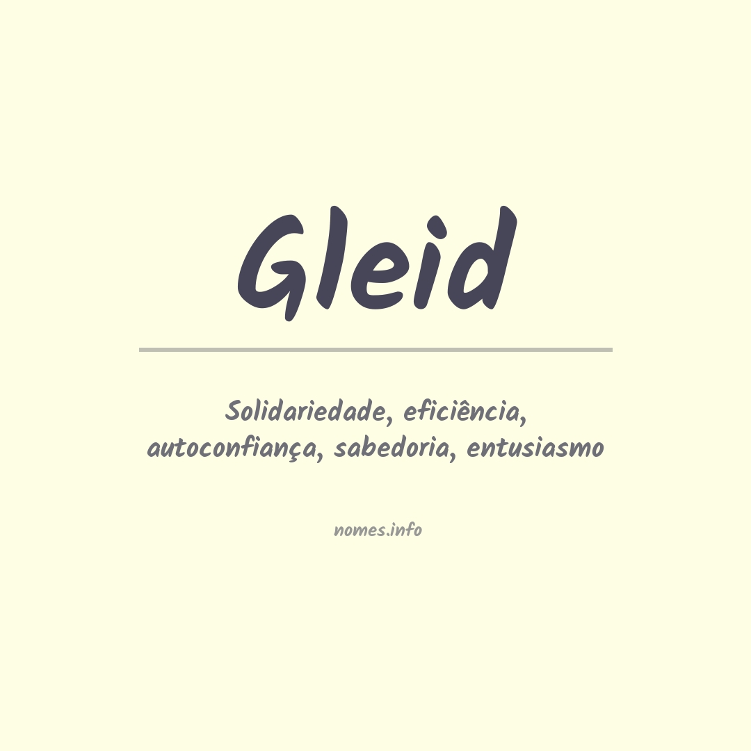 Significado do nome Gleid