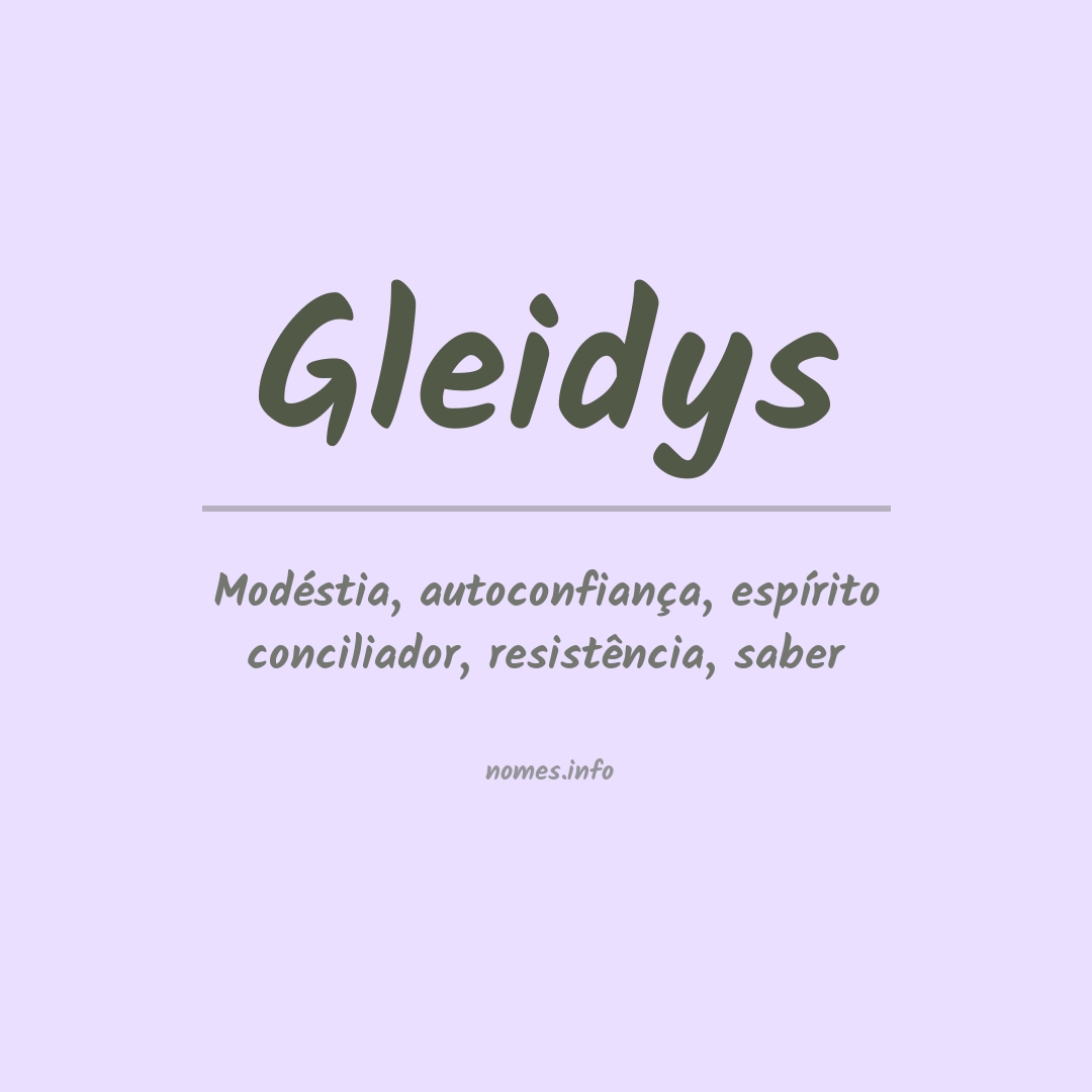 Significado do nome Gleidys