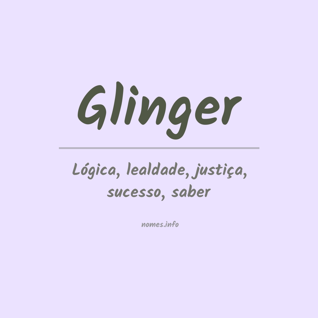 Significado do nome Glinger