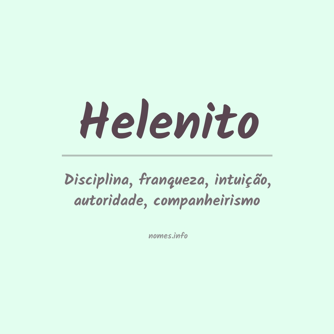 Significado do nome Helenito