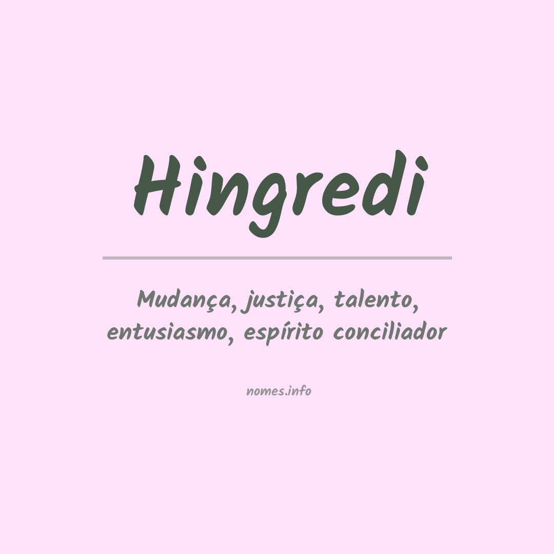 Significado do nome Hingredi