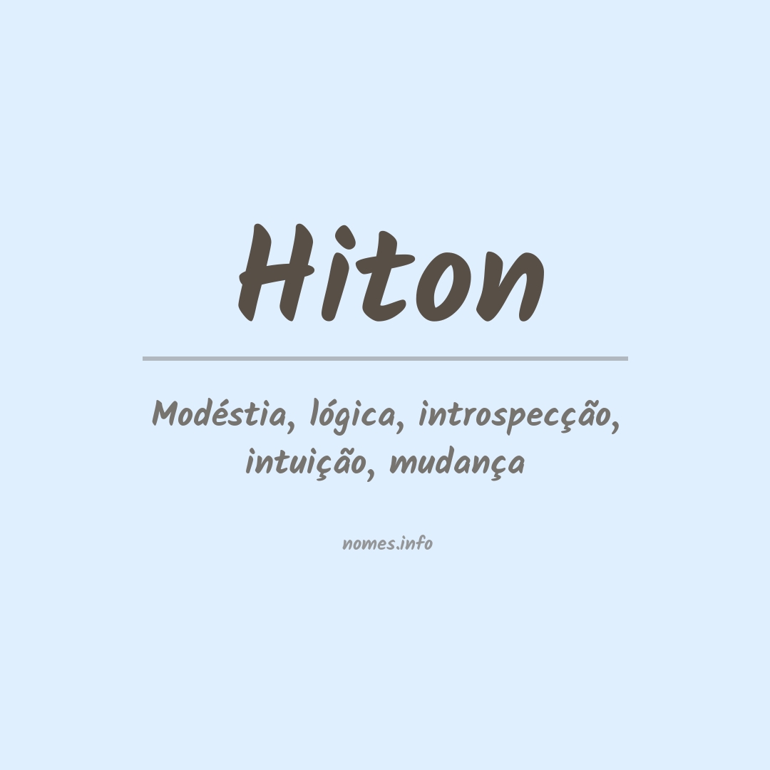 Significado do nome Hiton
