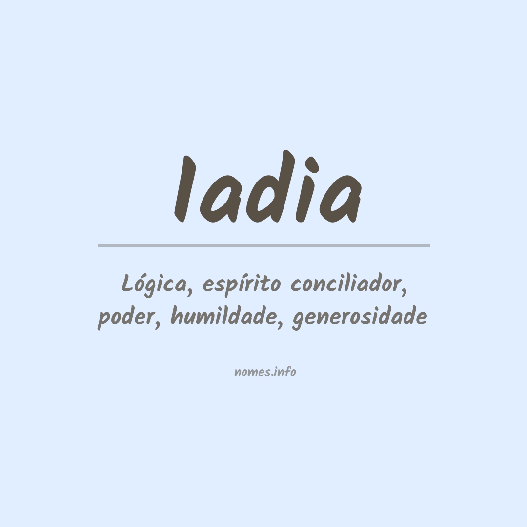 Significado do nome Iadia