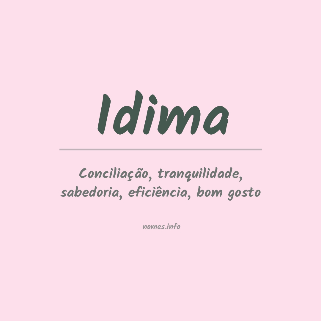 Significado do nome Idima