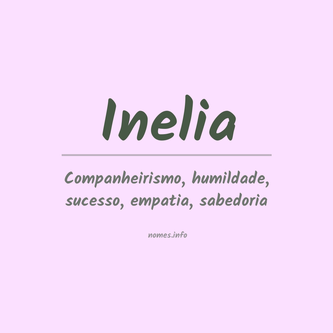 Significado do nome Inelia