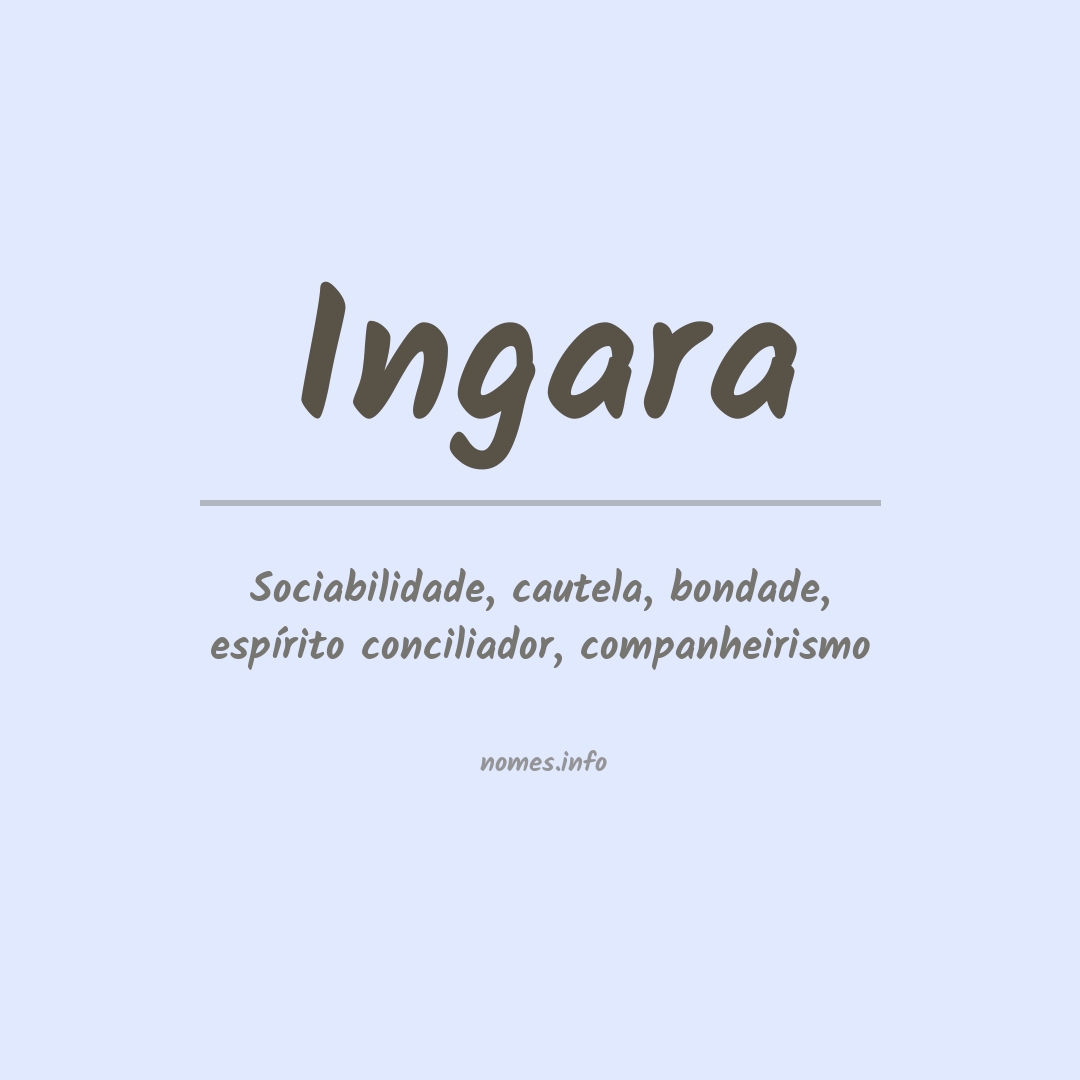 Significado do nome Ingara